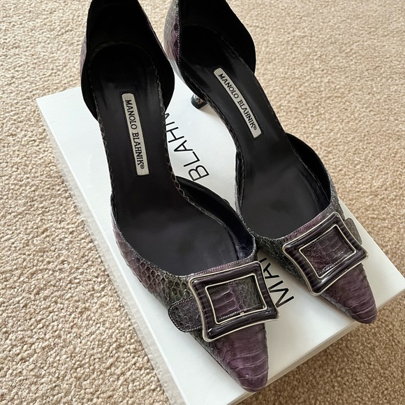 Manolo Blahnik | Shoes | Purple Manolo Blahnik Heels | Poshmark